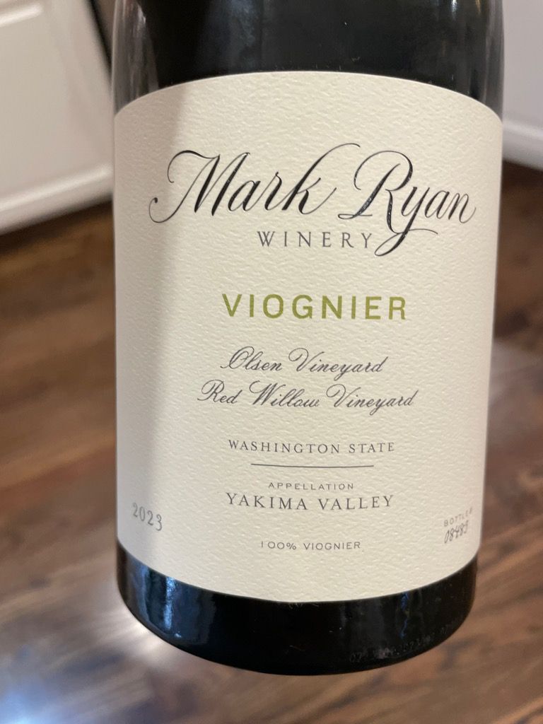 2024 Mark Ryan Viognier Yakima Valley, USA, Washington, Columbia Valley ...