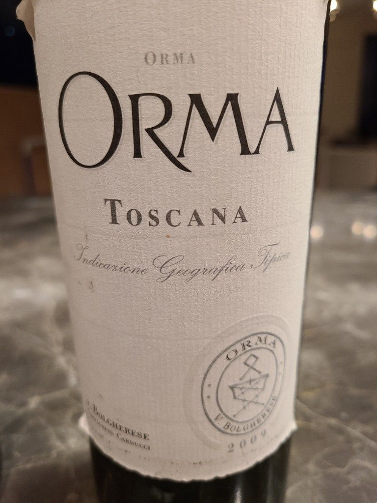 2009 Orma Toscana IGT, Italy, Tuscany, Toscana IGT - CellarTracker