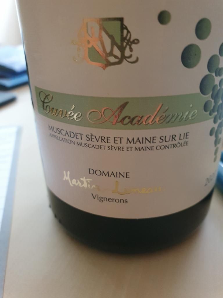2020 Martin-Luneau Muscadet de Sèvre-et-Maine sur lie Cuvée de l ...