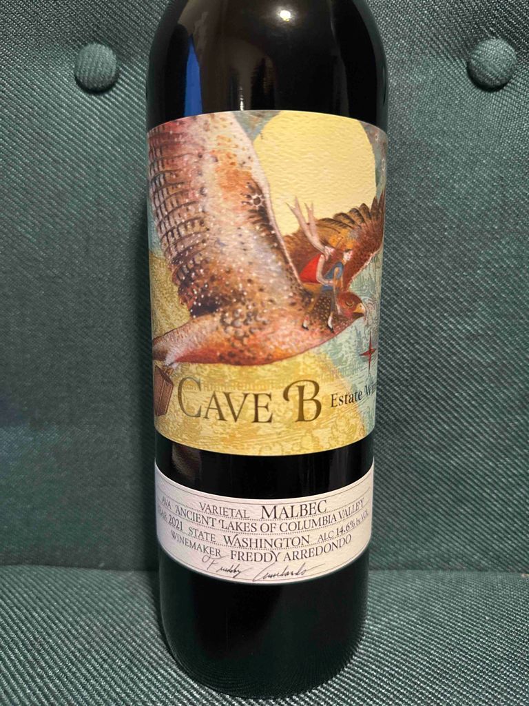 2021 Cave B Estate Winery Malbec, USA, Washington, Columbia Valley ...