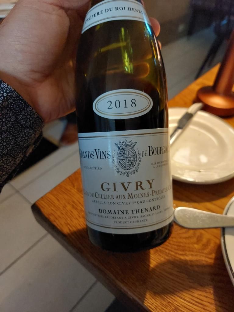 2021 Domaine Thenard Givry 1er Cru Clos du Cellier Aux Moines, France ...