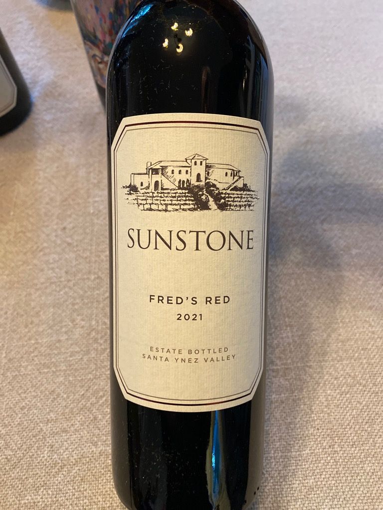 2020 Sunstone Vineyards and Winery Syrah Fred's Red, USA, California ...