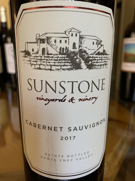 2017 Sunstone Vineyards and Winery Cabernet Sauvignon Santa Ynez Valley ...
