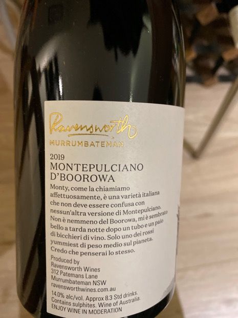 2021 Ravensworth Montepulciano, Australia, New South Wales, Southern ...