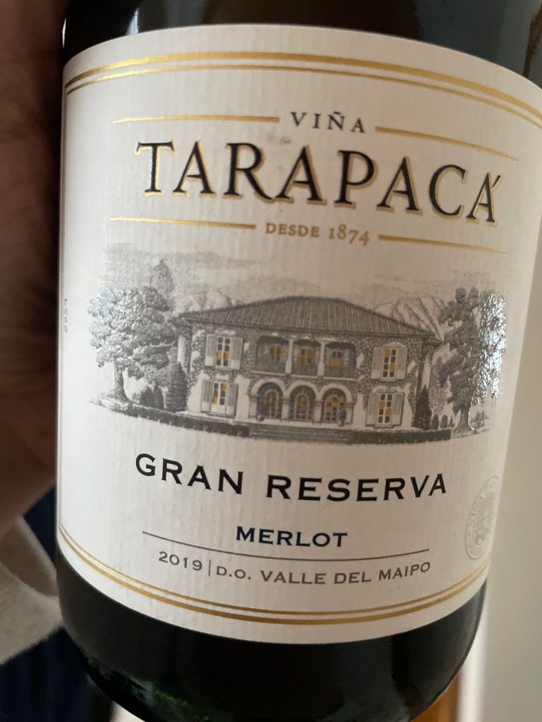 2021 Viña Tarapacá Merlot Gran Reserva, Chile, Maipo Valley - CellarTracker