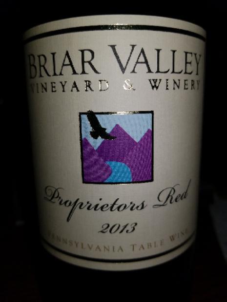 2014 Briar Valley Vineyard & Winery Proprietors Red, USA, Pennsylvania ...