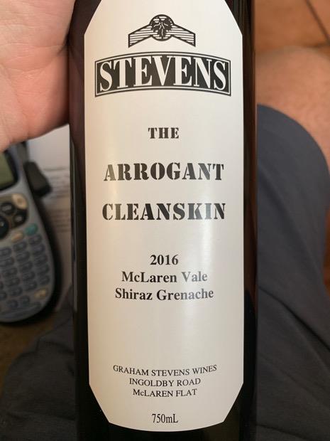 2016 Graham Stevens The Arrogant Cleanskin Shiraz Grenache, Australia ...