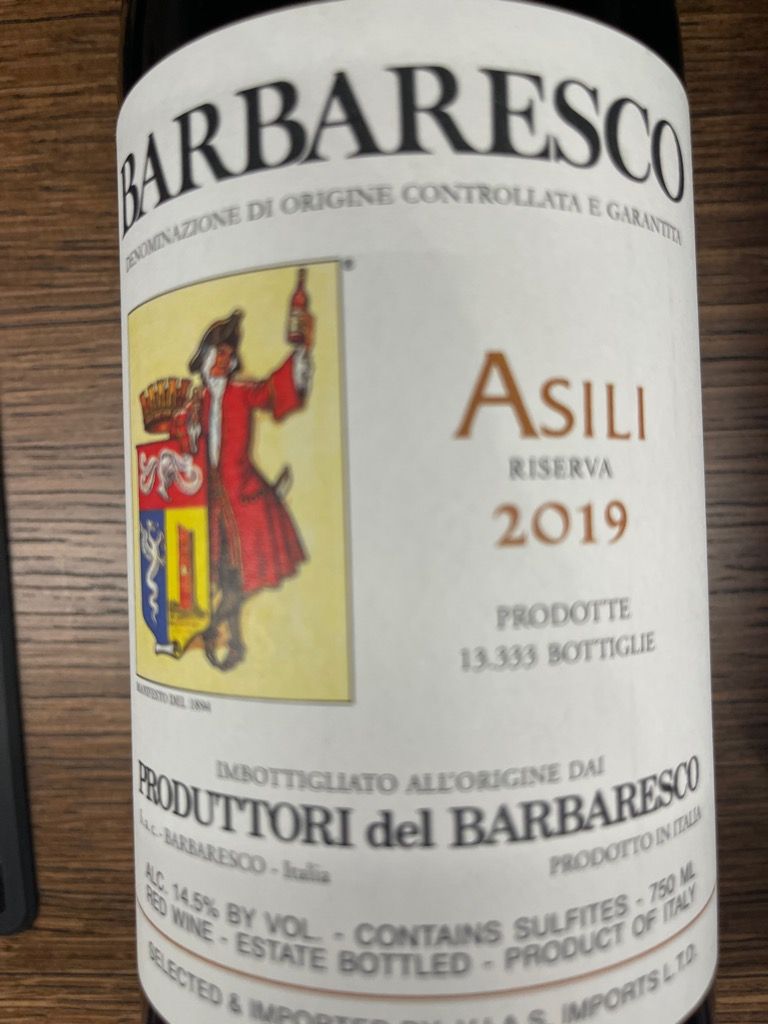 2019 Produttori del Barbaresco Barbaresco Riserva Asili, Italy, Piedmont, Langhe, Barbaresco ...