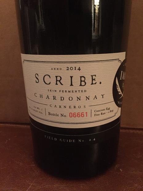 2014 Scribe Chardonnay, USA, California, Napa / Sonoma, Carneros ...