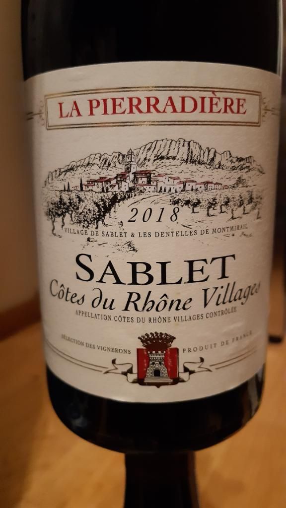 2018 La Pierradière Côtes du Rhône Villages Sablet, France, Rhône ...