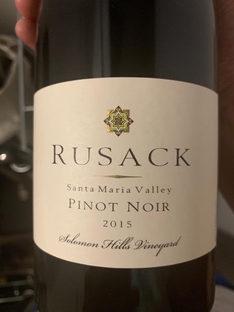 2015 Rusack Pinot Noir Solomon Hills Vineyard, USA, California, Central ...
