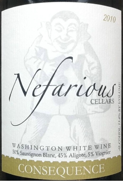 2010 Nefarious Cellars Consequence, USA, Washington, Columbia Valley ...