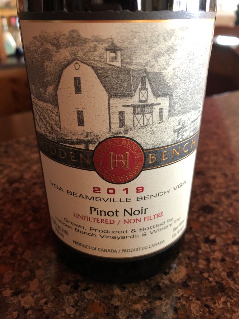 2019 Hidden Bench Pinot Noir, Canada, Ontario, Niagara Peninsula ...