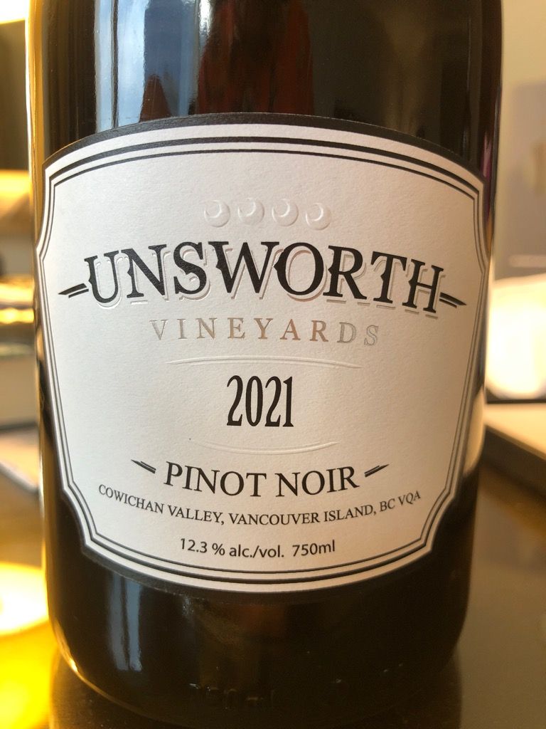 2021 Unsworth Vineyards Pinot Gris Cowichan Valley, Canada, British ...
