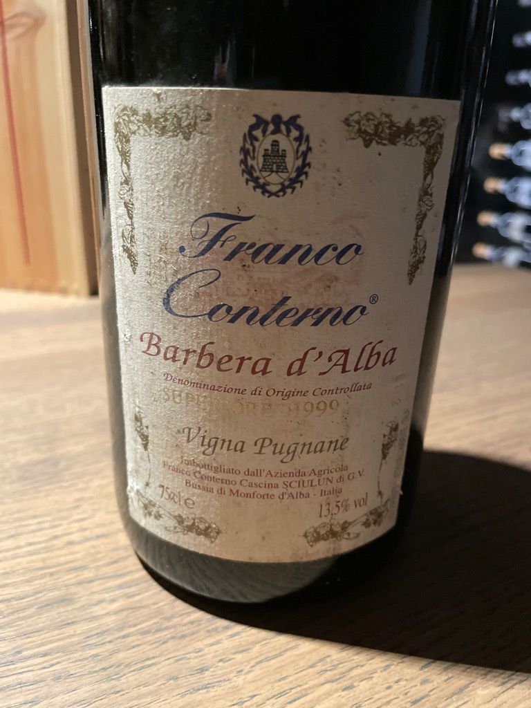 1999 Franco Conterno Barbera d'Alba Superiore Vigna Pugnane, Italy ...