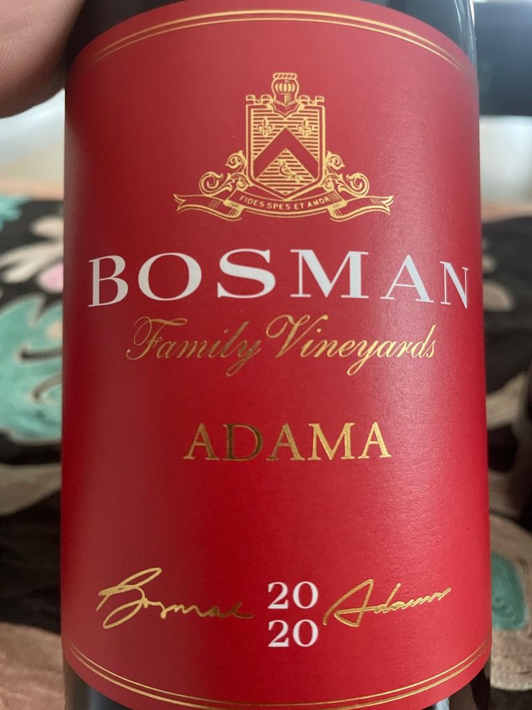 2022 Bosman Family Vineyards Adama, South Africa, Coastal Region, Paarl ...