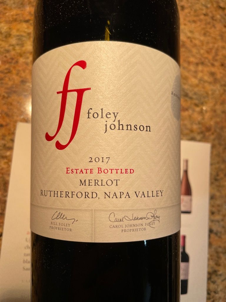 2017 Foley Johnson Merlot, USA, California, Napa Valley, Rutherford ...