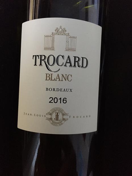 2023 Trocard Bordeaux Blanc, France, Bordeaux - CellarTracker