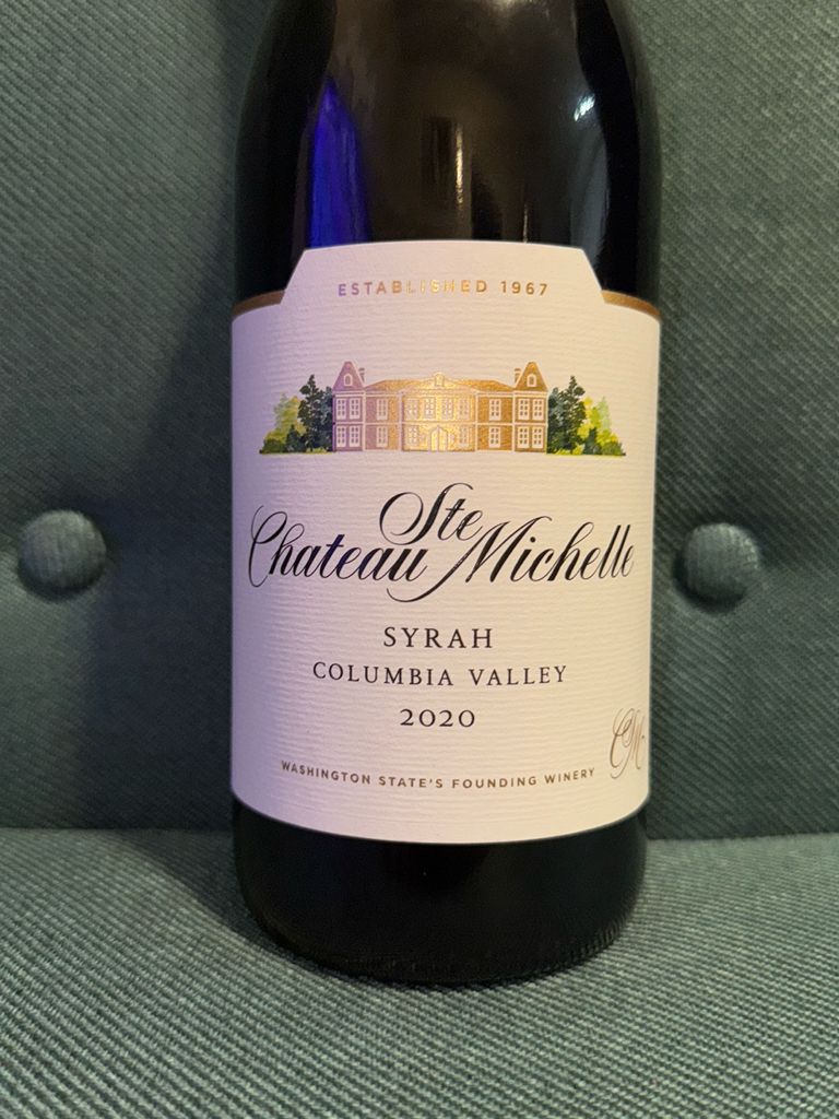 2020 Chateau Ste. Michelle Syrah, USA, Washington, Columbia Valley ...