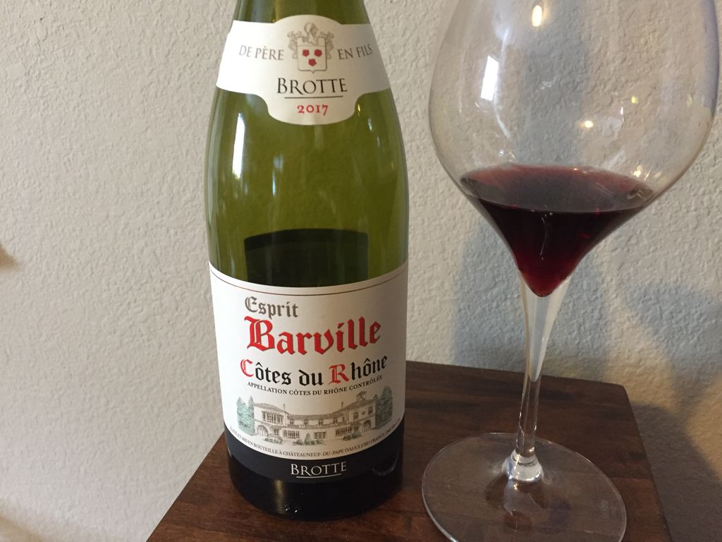 2017 Brotte Côtes du Rhône Esprit Barville, France, Rhône, Southern ...