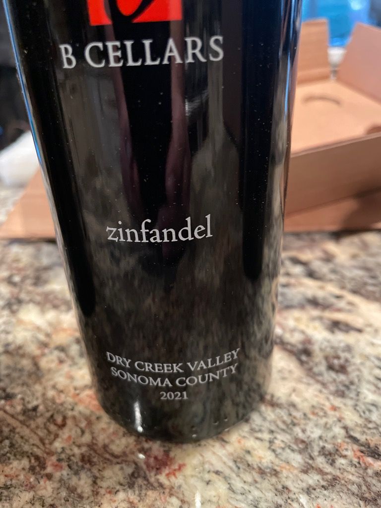 2021 B Cellars Zinfandel Dry Creek Valley, USA, California, Sonoma ...