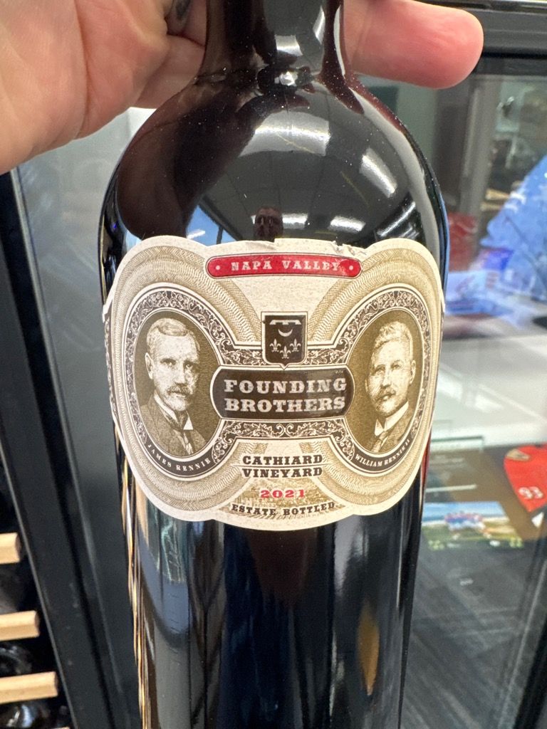 2021 Cathiard Vineyard Founding Brothers, USA, California, Napa Valley ...