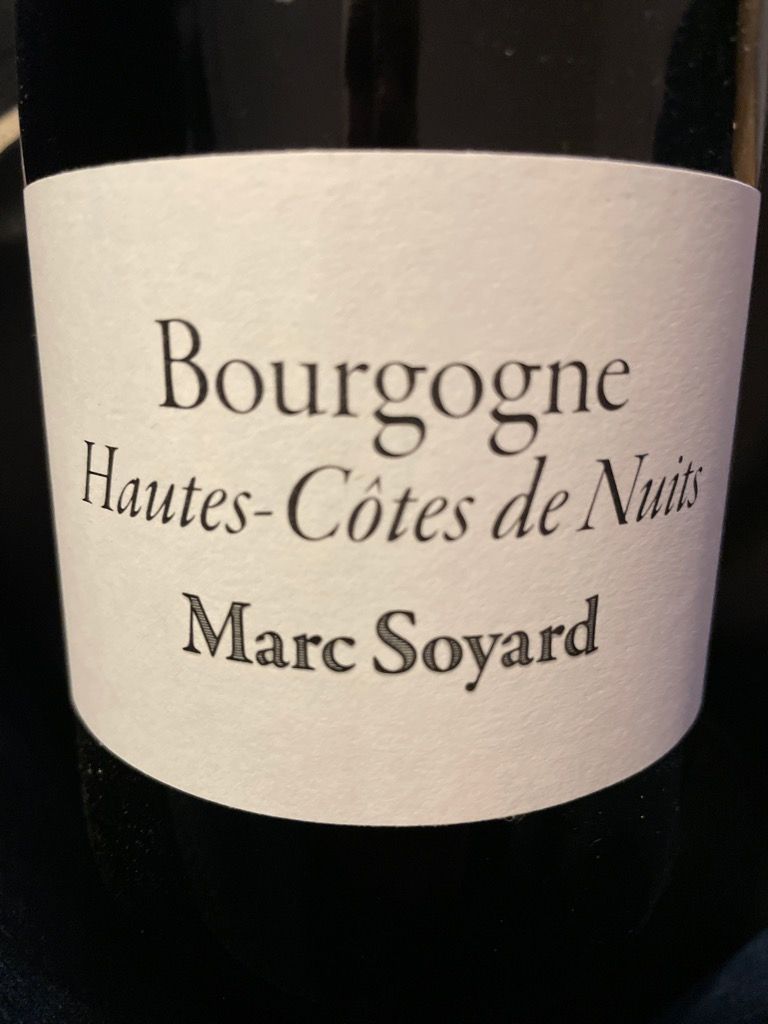 2016 Domaine de la Cras (Marc Soyard) Bourgogne Hautes-Côtes de Nuits ...