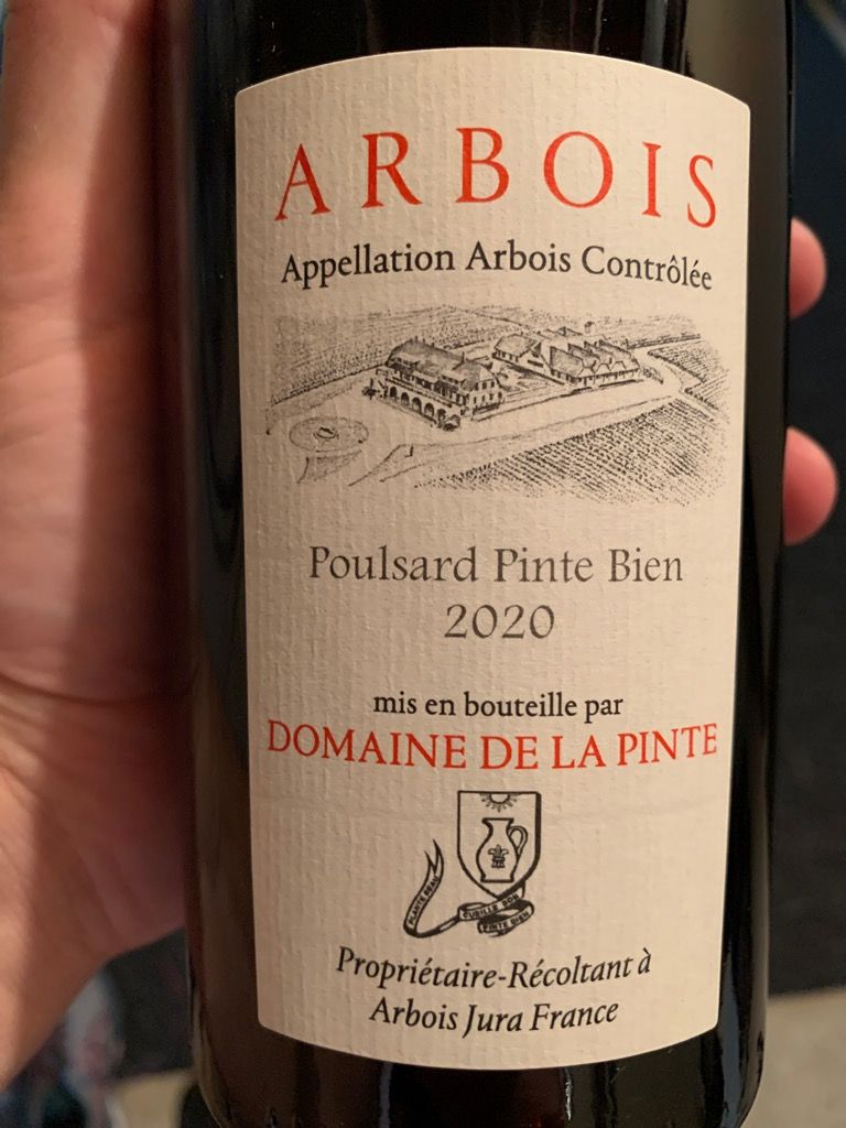 2022 Domaine de la Pinte Poulsard Arbois pinte bien, France, Jura ...