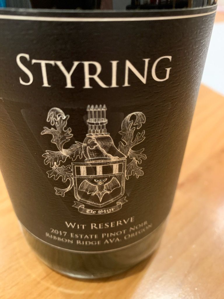 2022 Styring Vineyards Pinot Noir Reserve Wit, USA, Oregon, Willamette ...