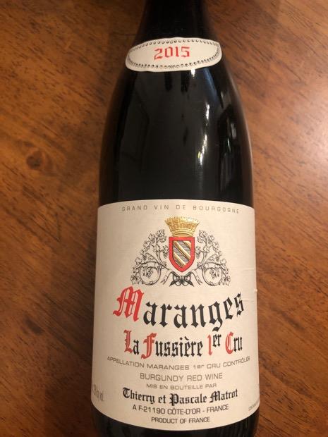 2015 Domaine Matrot Maranges 1er Cru La Fussière, France, Burgundy ...