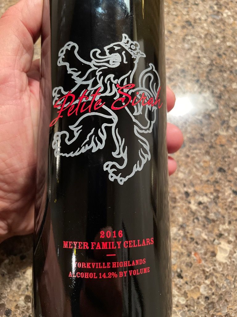 2019 Meyer Family Cellars Petite Sirah, USA, California, North Coast ...