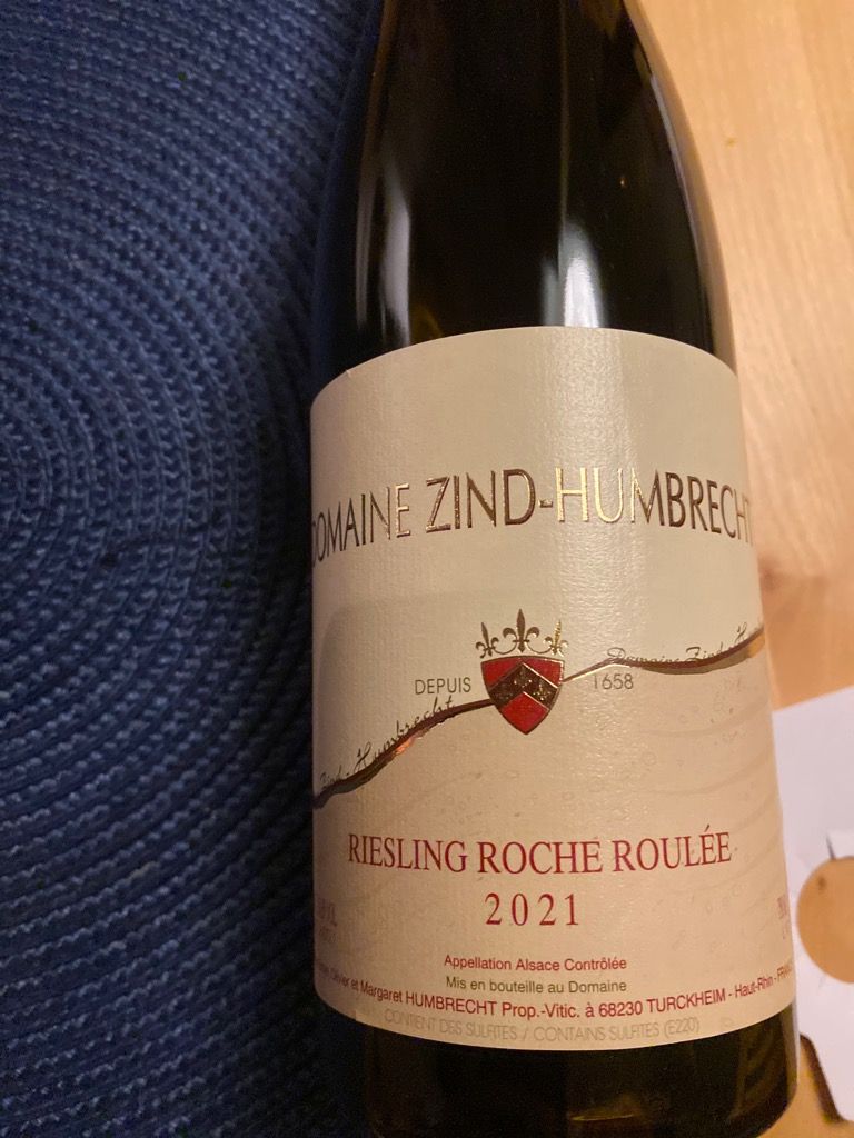 2021 Zind-Humbrecht Riesling Roche Roulée, France, Alsace - CellarTracker