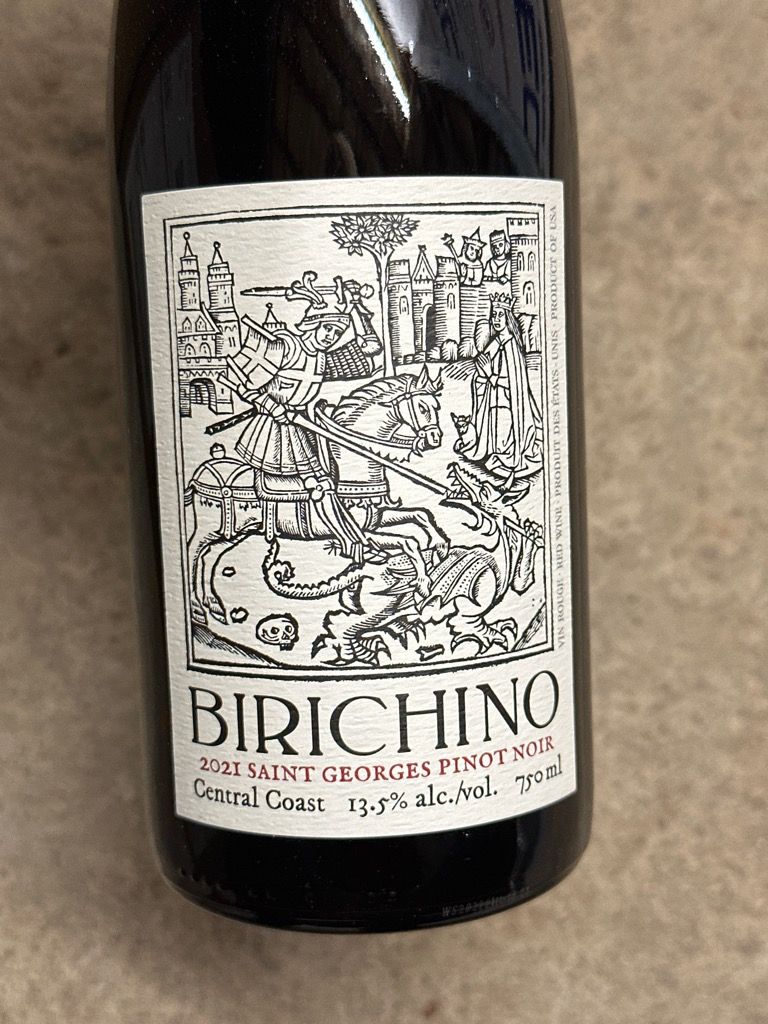 2021 Birichino Pinot Noir Saint Georges, USA, California, Central Coast ...