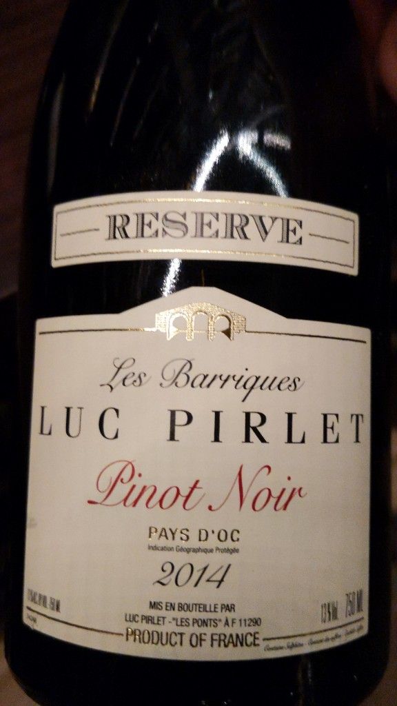 2021 Luc Pirlet Pinot Noir Vin de Pays d'Oc Les Barriques Réserve ...