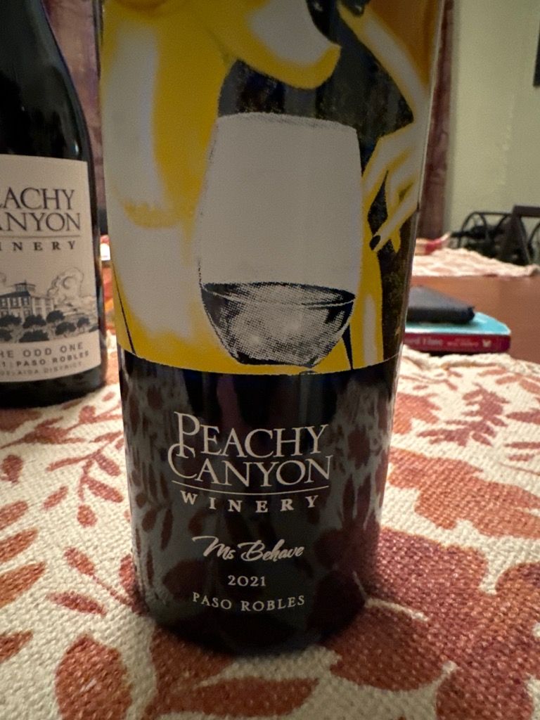 2021 Peachy Canyon Malbec Ms Behave, USA, California, Central Coast ...