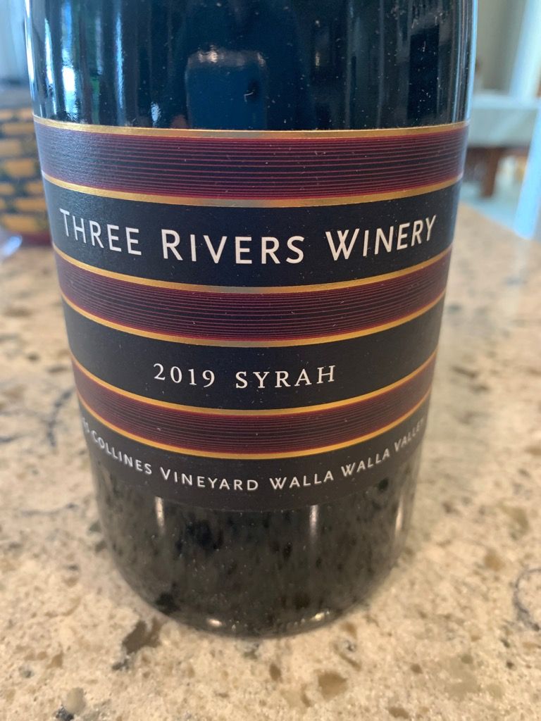2019 Three Rivers Winery Syrah Les Collines, USA, Washington, Columbia ...