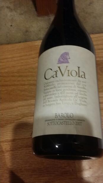 2007 Ca' Viola Barolo Sotto Castello di Novello, Italy, Piedmont ...