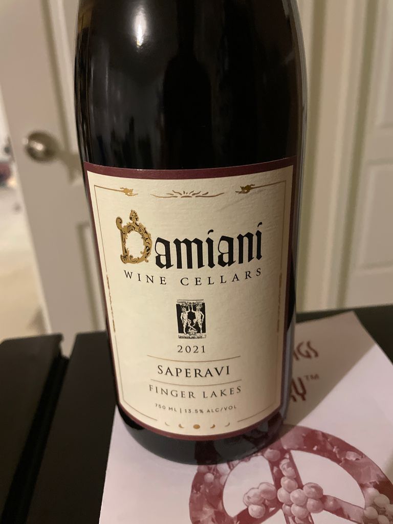 2022 Damiani Wine Cellars Saperavi, USA, New York, Finger Lakes, Seneca ...