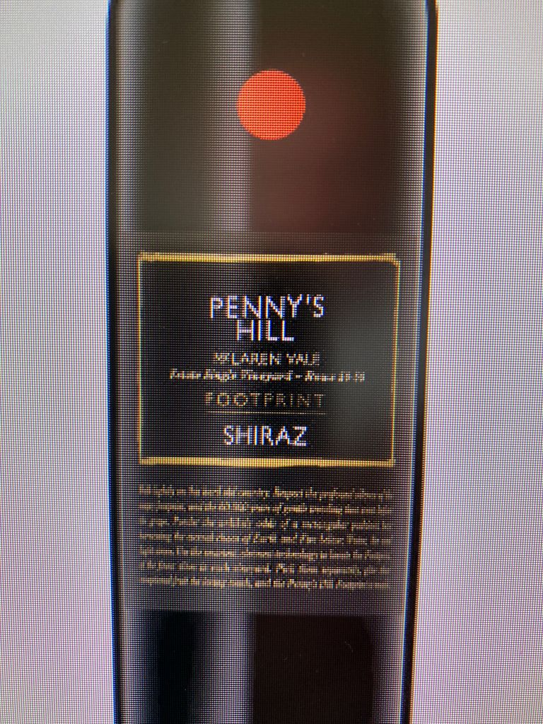 2021 Penny's Hill Shiraz Footprint, Australia, South Australia ...