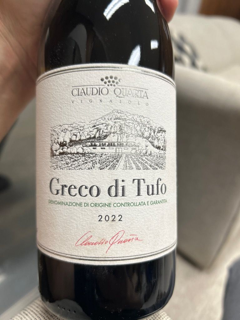 2024 Claudio Quarta Vignaiolo Greco di Tufo, Italy, Campania, Greco di ...