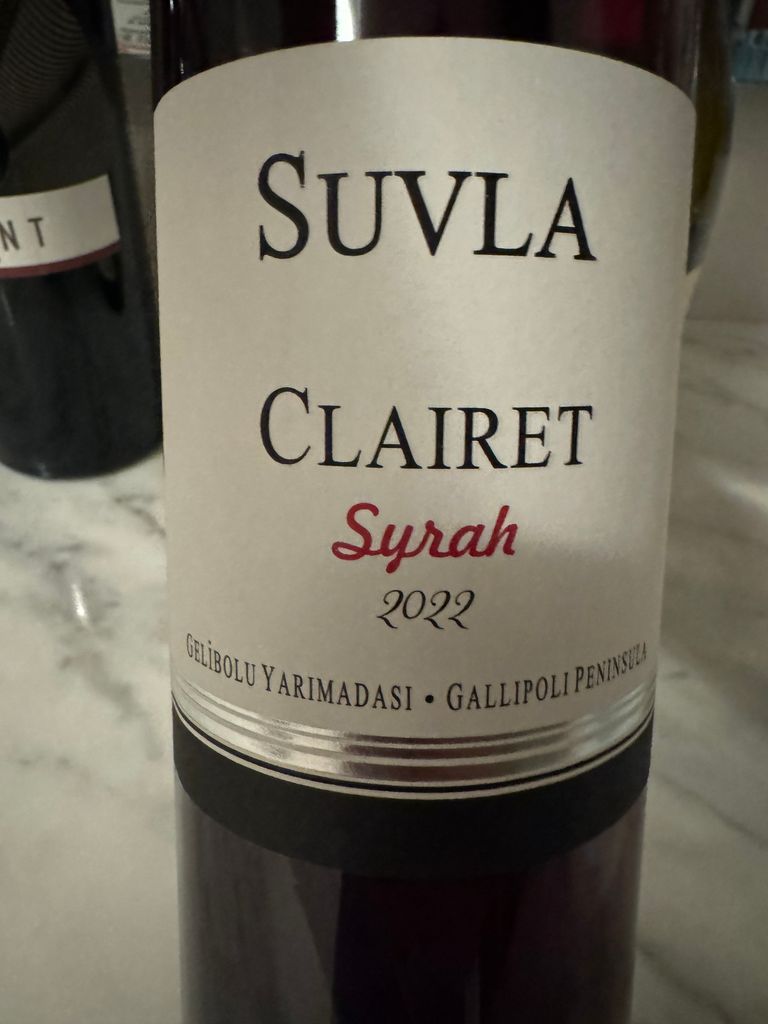 2022 Suvla Syrah Clairet, Turkey, Thrace, Gelibolu - CellarTracker