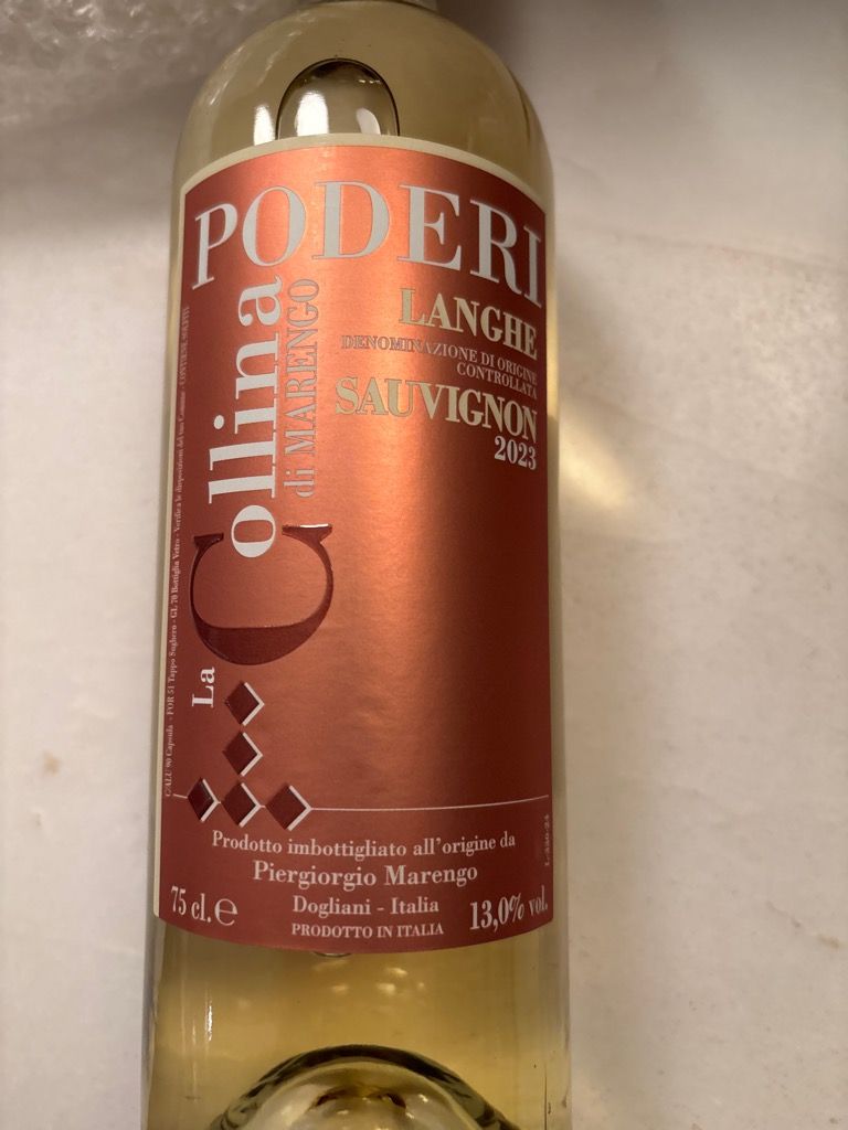 2023 Poderi la Collina Langhe Sauvignon, Italy, Piedmont, Langhe ...