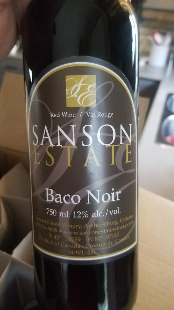 NV Sanson Estate Winery Baco Noir, Canada, Ontario, Ontario VQA ...