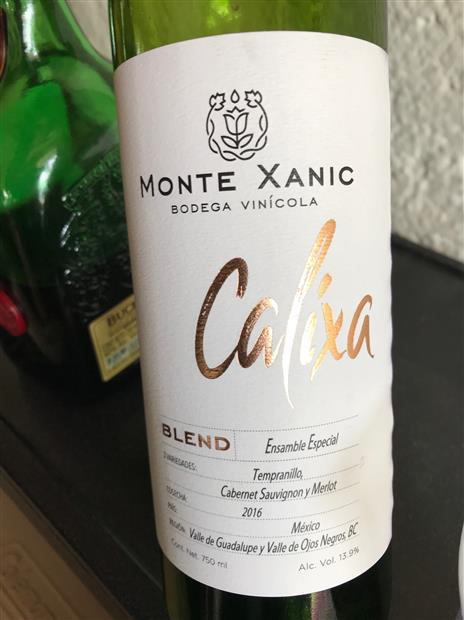 2016 Monte Xanic Calixa Blend, Mexico, Baja California, Valle de ...