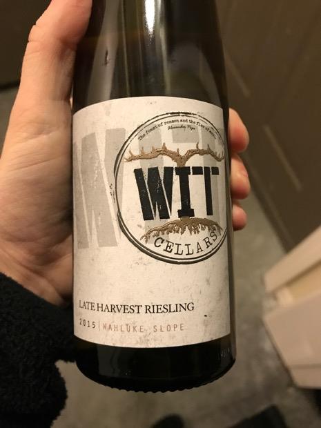 2015 Wit Cellars Riesling Late Harvest Riesling, USA, Washington ...