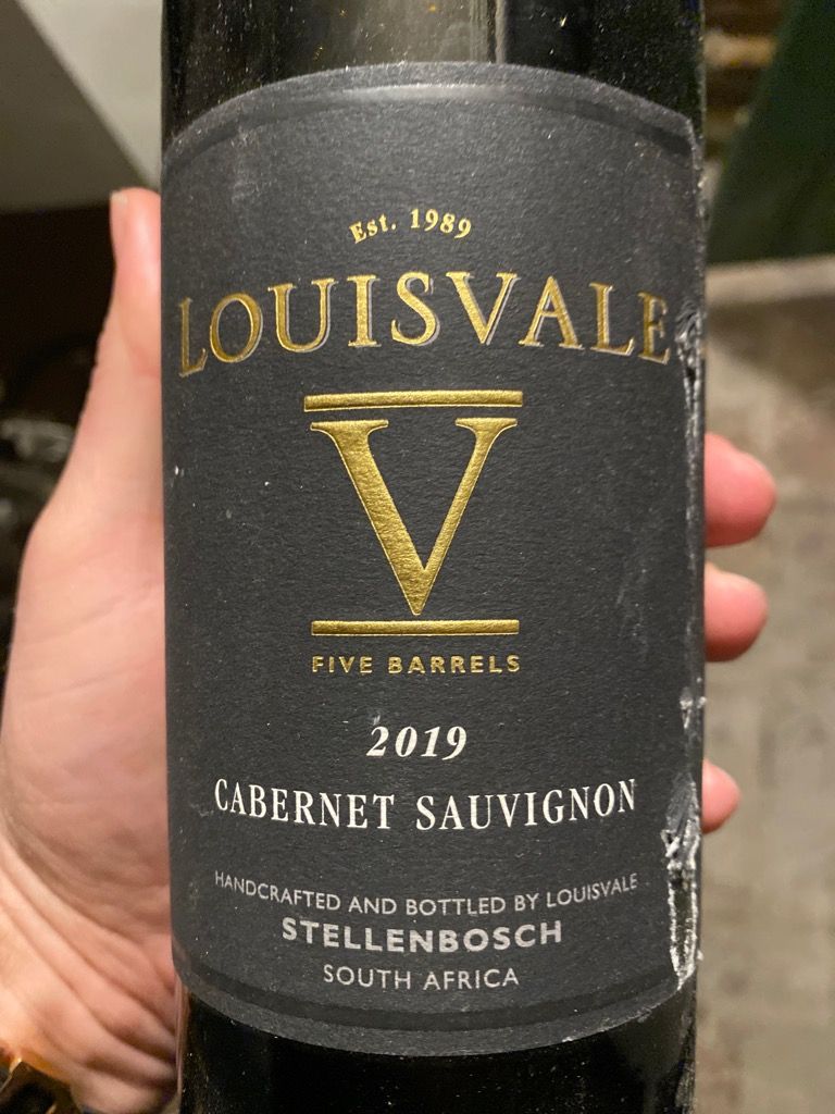 2019 Louisvale Cabernet Sauvignon Five Barrels, South Africa, Coastal ...