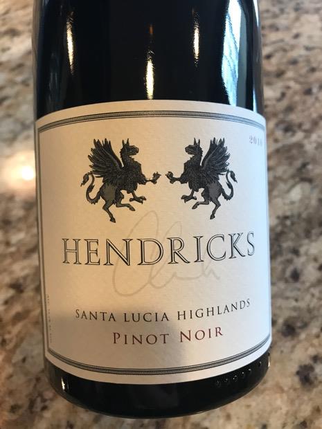 2016 Hendricks Pinot Noir, USA, California, Central Coast, Santa Lucia ...