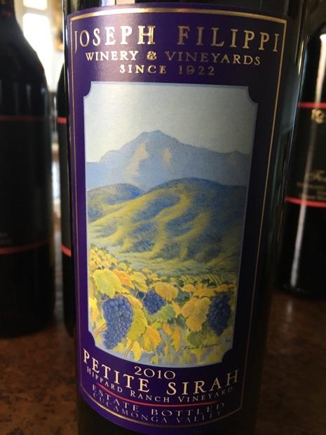 2010 Joseph Filippi Petite Sirah Hippard Ranch, USA, California, South ...
