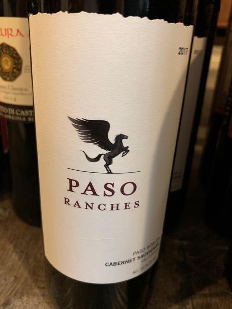 2017 Paso Ranches Cabernet Sauvignon, USA, California, Central Coast ...