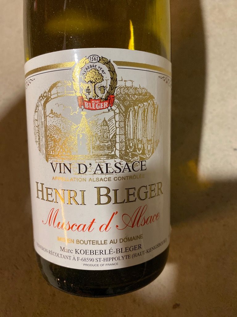 2020 Henri Bleger Muscat Prix d'Excellence, France, Alsace - CellarTracker